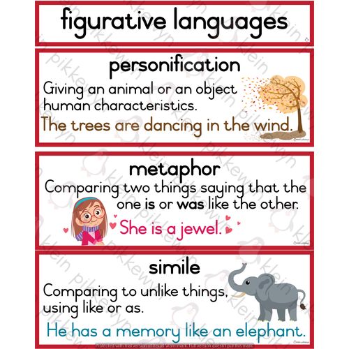 Figurative Languages: Metaphor, Simile, Personification