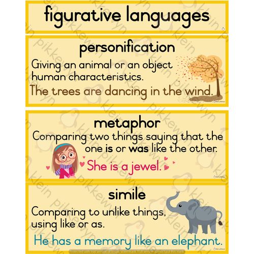 Figurative Languages: Metaphor, Simile, Personification