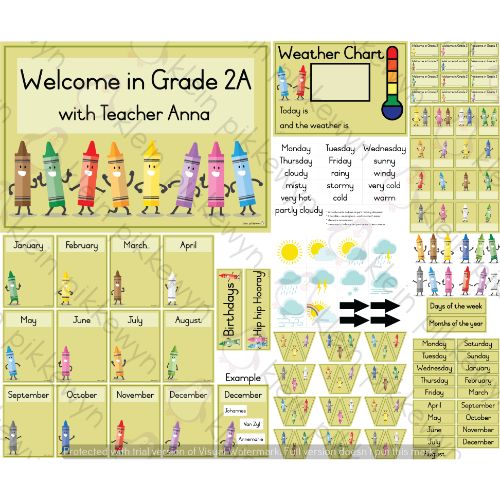 Class Theme - Crayons (EDITABLE)